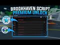 Brookhaven Script New Premium Hub Gamepass Unlock Tubers Hub No Key ...