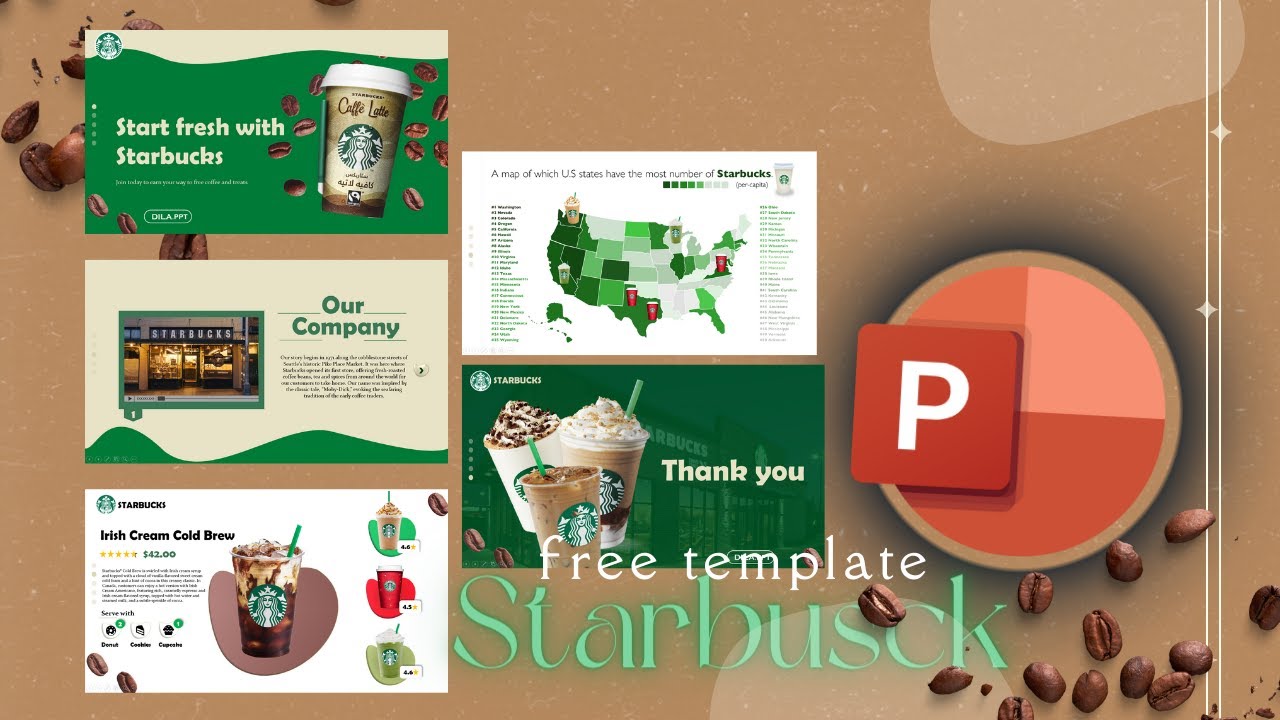 Starbucks Presentation Starbucks Animated Powerpoint Template Akapv