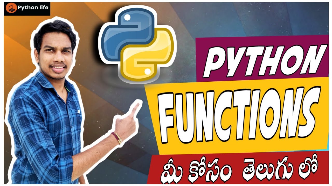 Functions Python In Telugu Youtube