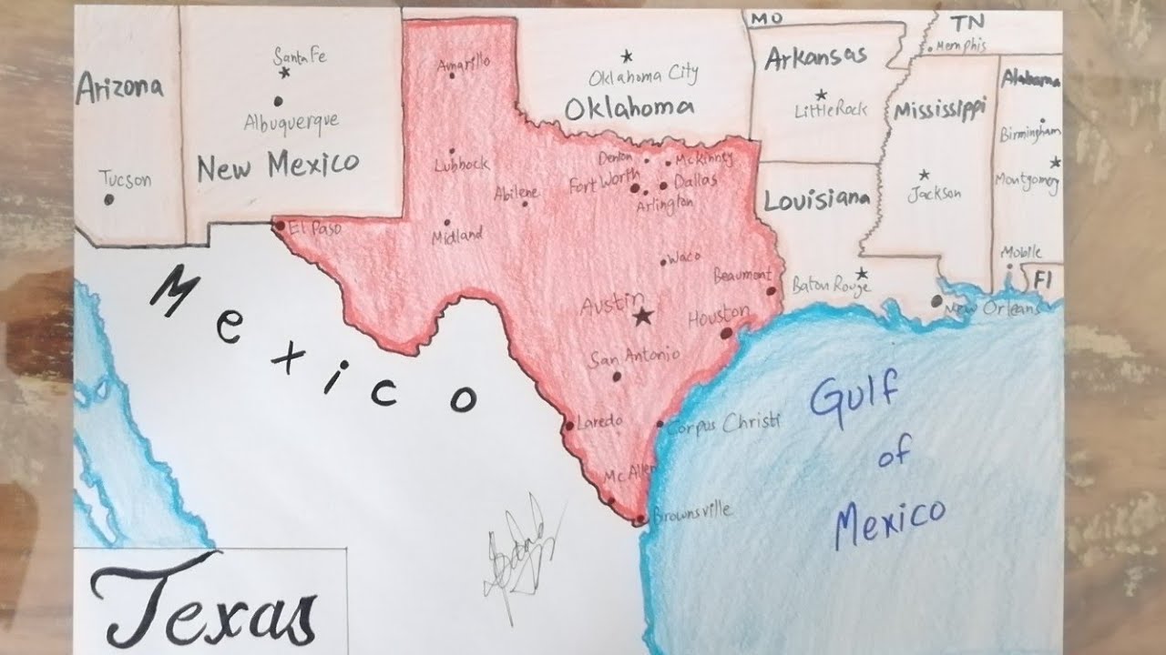 How To Draw Texas Map Saad Youtube
