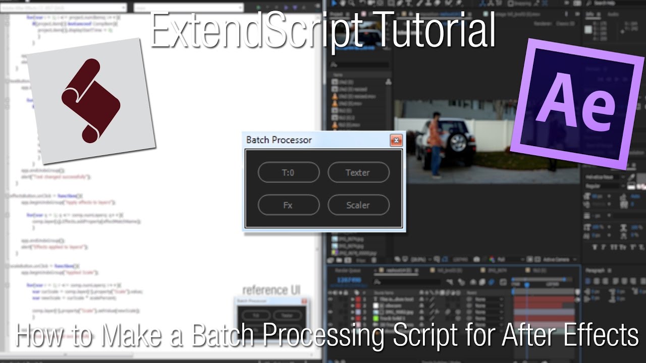 After Effects Scripting Tutorial How To Make A Batch Processing Script