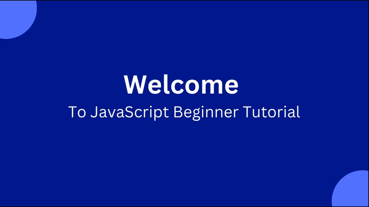 Javascript Basic Tutorial Youtube