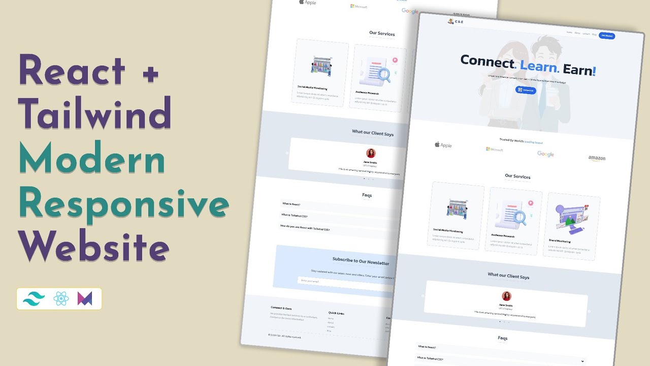 Build A Responsive Website With Tailwind React Create A Modern