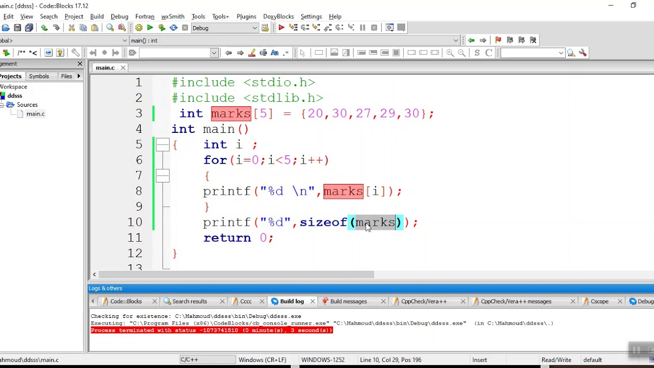 C Programming 10 Arrays Youtube
