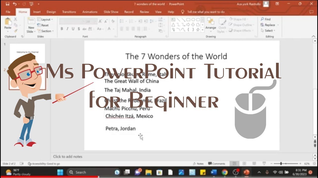 Ms Powerpoint Tutorial For Beginners Youtube