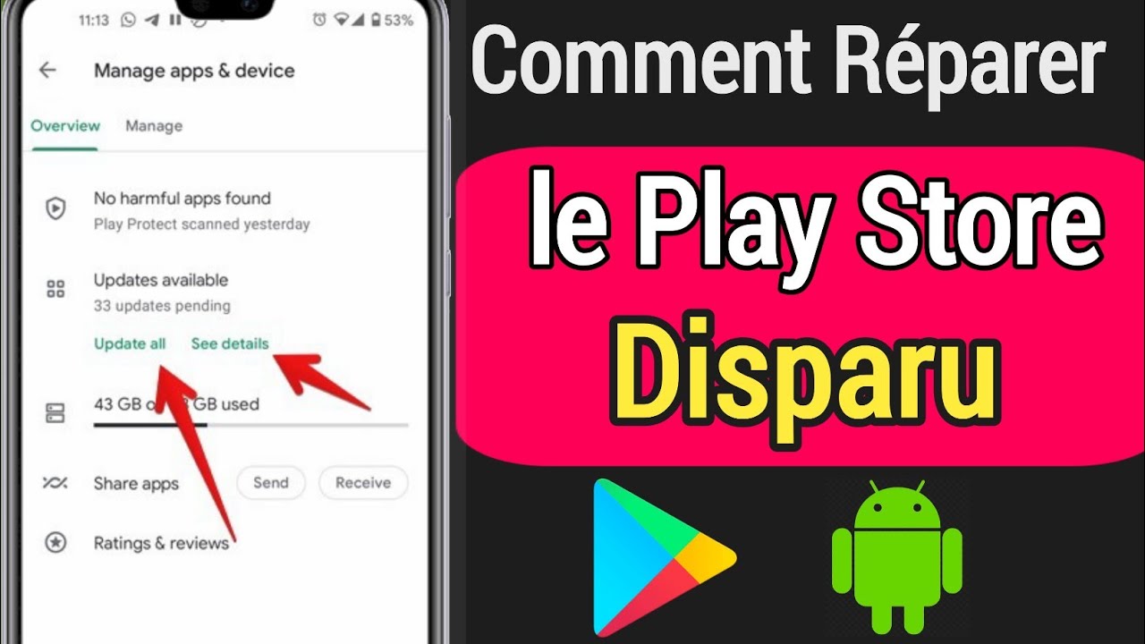 Comment Réparer Le Google Play Store Disparu Sur Android 2022 Youtube