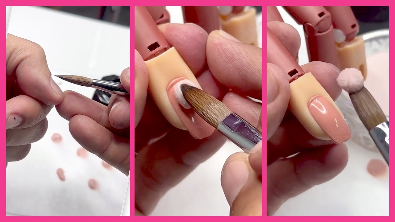 Yn Nail School How To Apply Acrylic To Cuticle Area For Beginner Nail