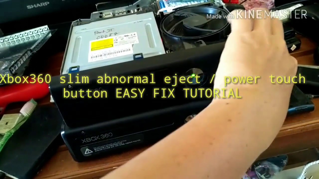Easy Fix Xbox 360 Slim Power And Eject Button Problem Sudden Turning