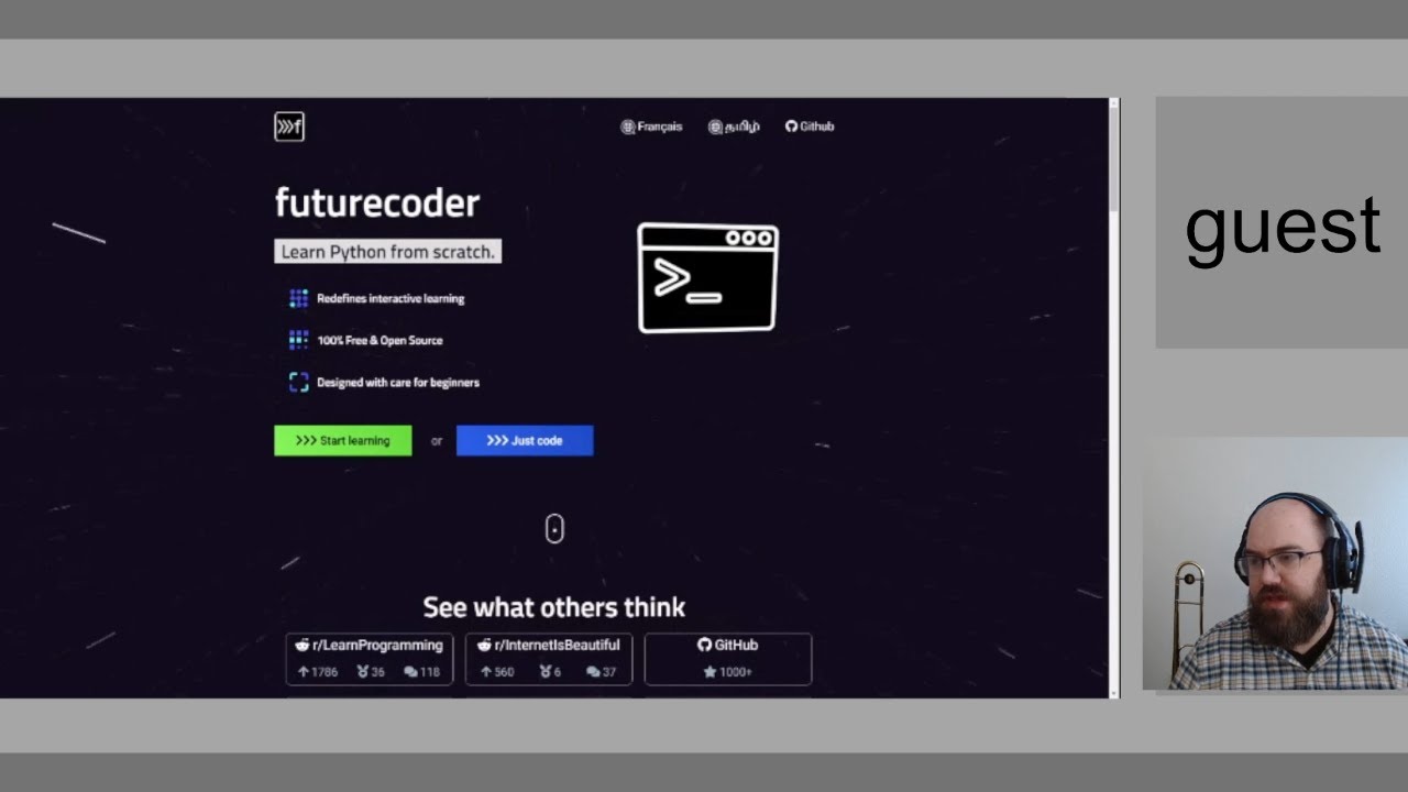 Live Coding Lesson Learn Python From Scratch With Futurecoder Io Youtube