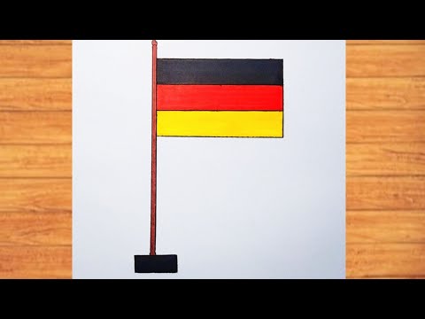 Flag Of Germany Drawing Hoe To Draw National Flag Of Germany Easy Step
