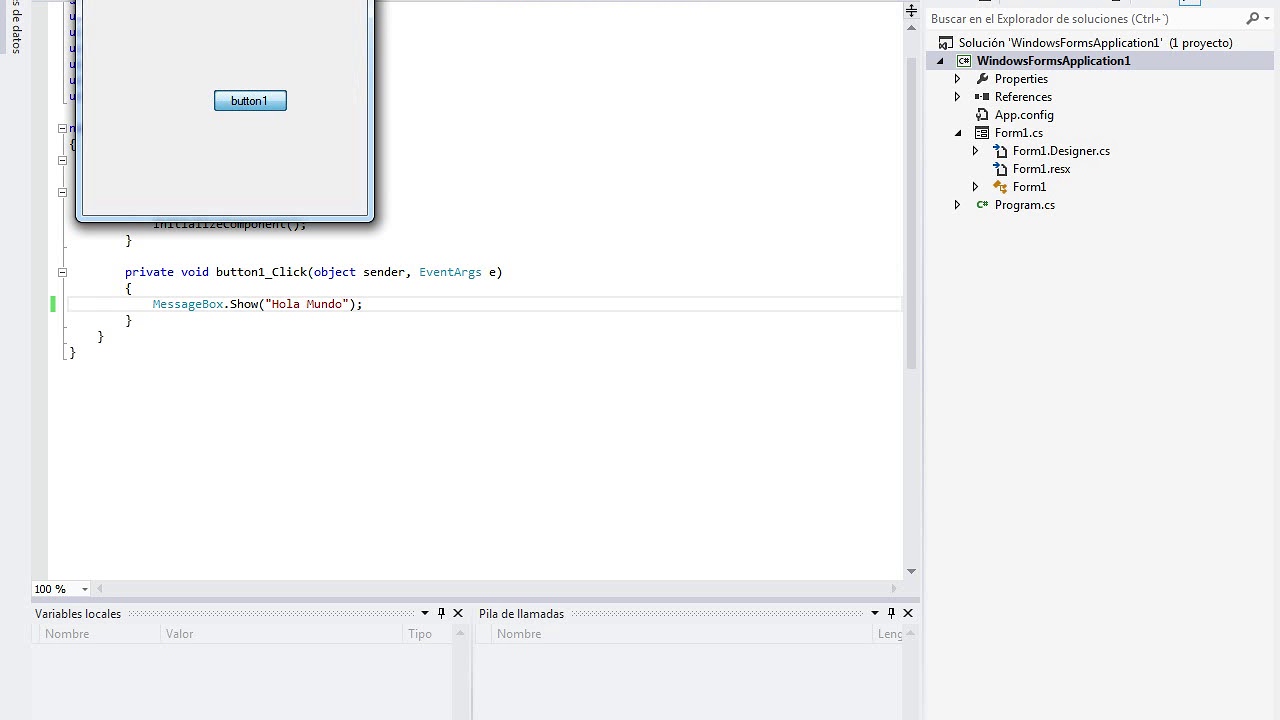 Tutorial Hola Mundo En Visual Basic Youtube