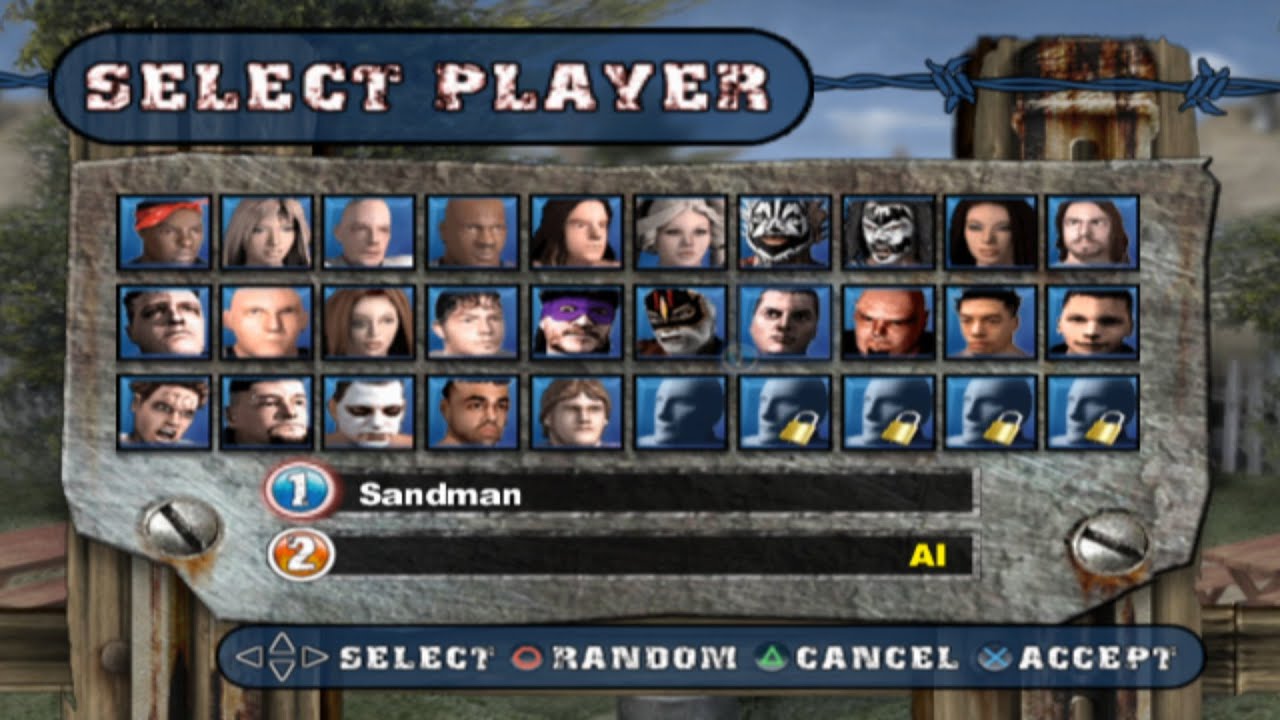 Backyard Wrestling 2 There Goes The Neighborhood All Characters Ps2