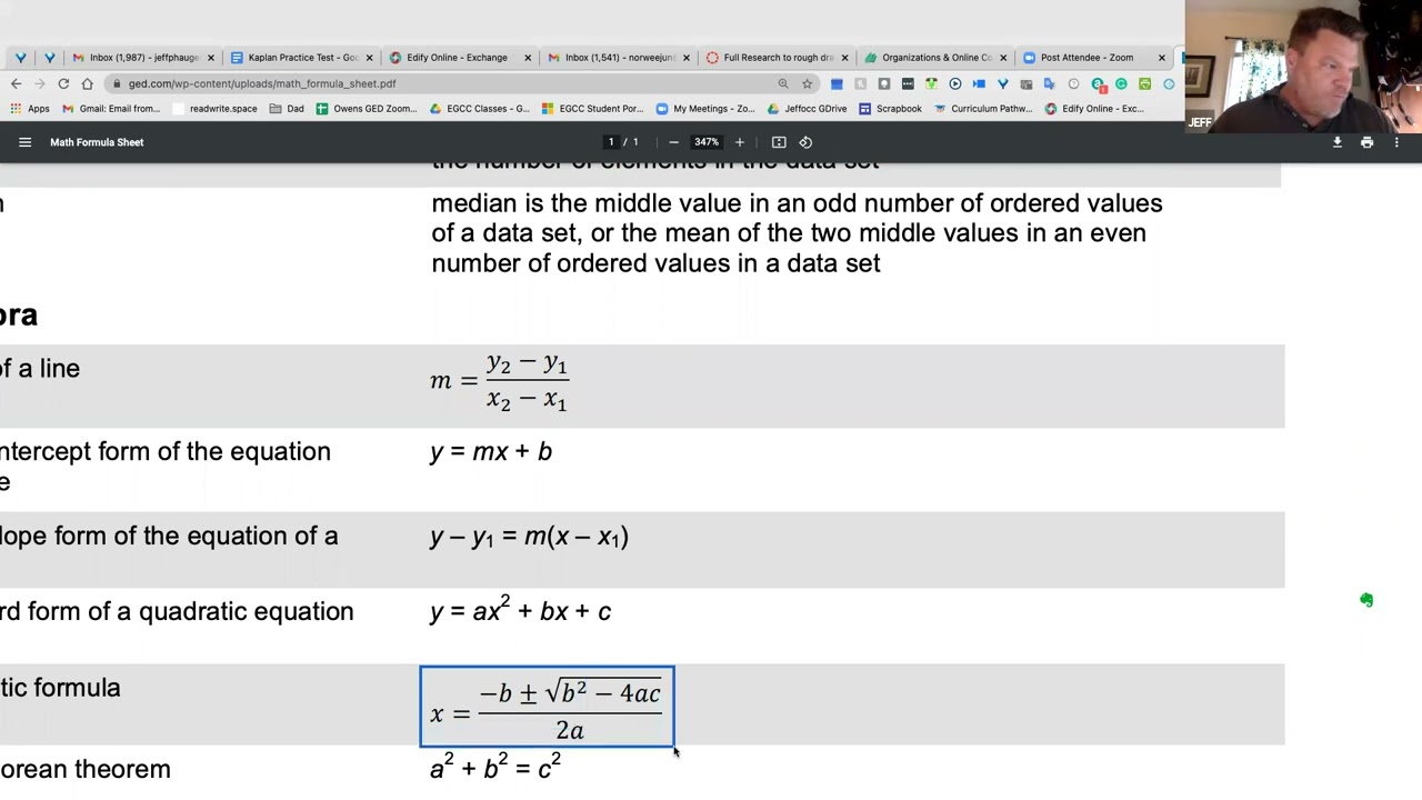 Ace Your Ged Math Test Mastering The Formula Sheet With Tips
