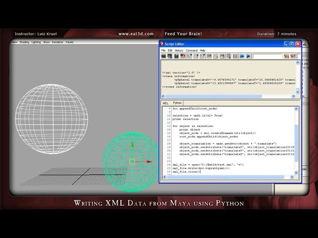 Reading Xml In Maya With Python Writing Programs Python Maya