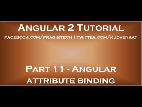 Angular Attribute Binding Youtube