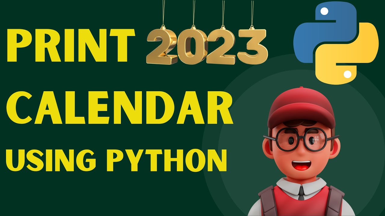 Print Whole Year Calendar Using Python Python Programs Python