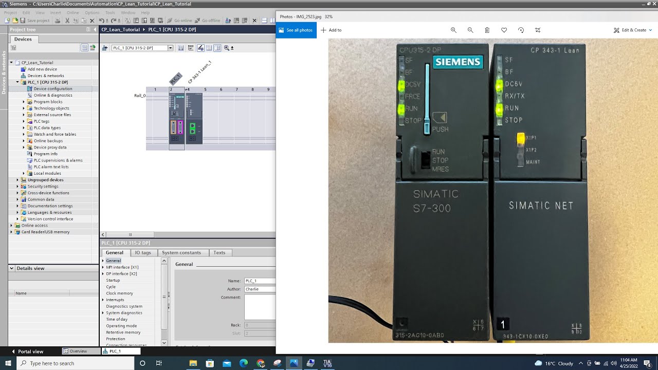 Adding Cp 343 1 Lean Simatic Net On Siemens Plc Using Tia Portal Youtube