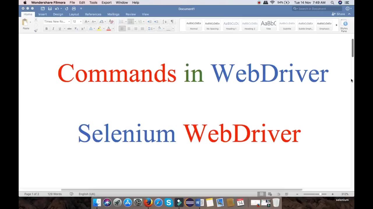 Selenium Webdriver Commands Youtube
