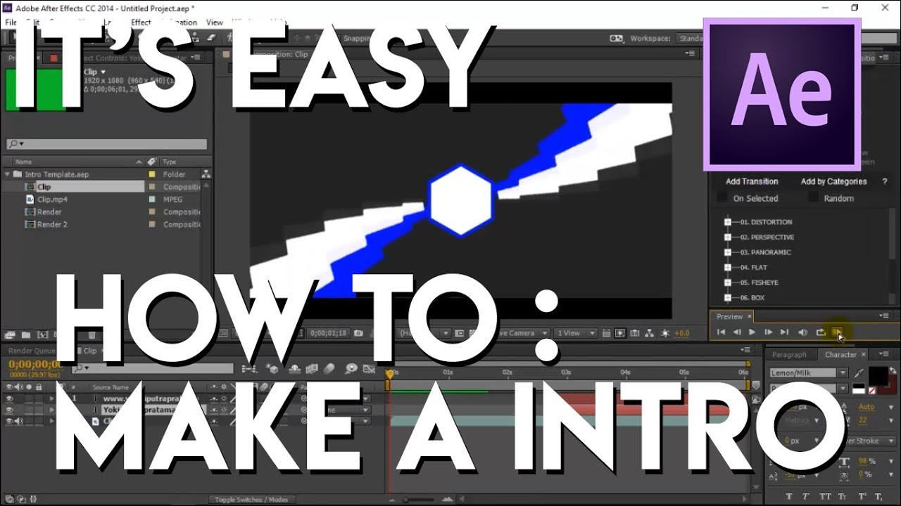 Tutorial Make An Intro With Adobe After Effects Youtube
