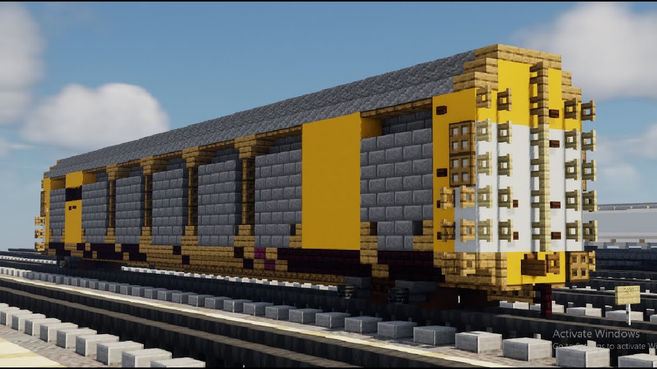 Minecraft Autorack Ttx Csx Freight Railcar Tutorial Youtube