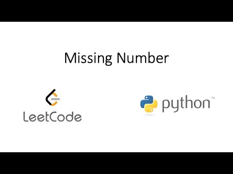 Leetcode Missing Number Python Youtube