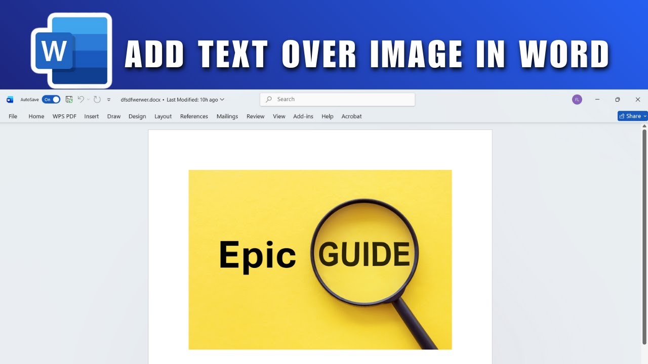How To Add Text Over Image In Word 2026 Youtube