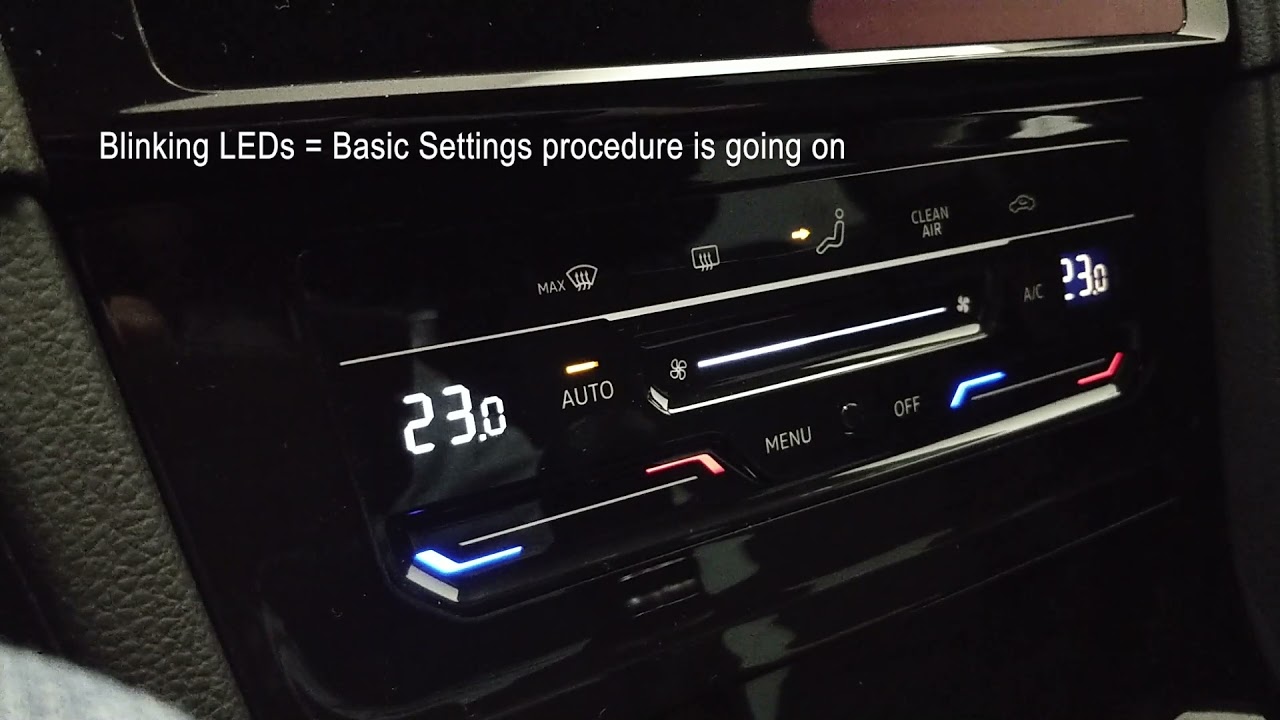 Performing Basic Settings In Lcd Touch Climatronic For Golf Mk7
