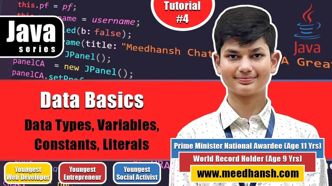Data Basics Data Types Constants And Variables Tutorial 4 Java