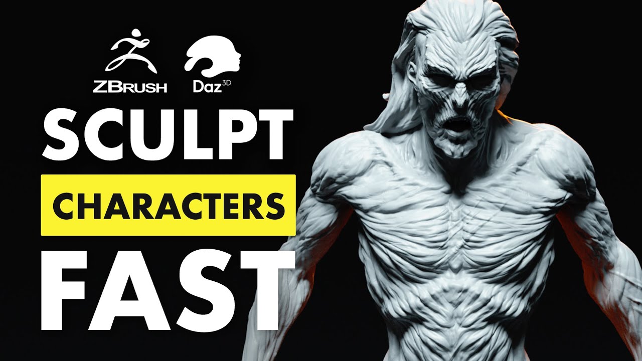 The Fastest Way To Sculpt Characters In 3d Youtube