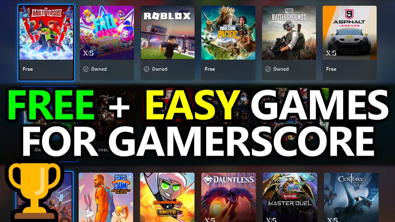 Free And Easy Gamerscore Games On Xbox Youtube