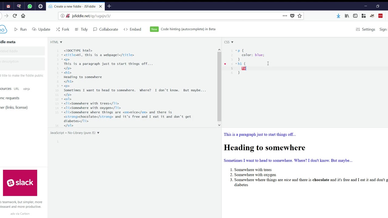 Jsfiddle Html And Css Only Youtube