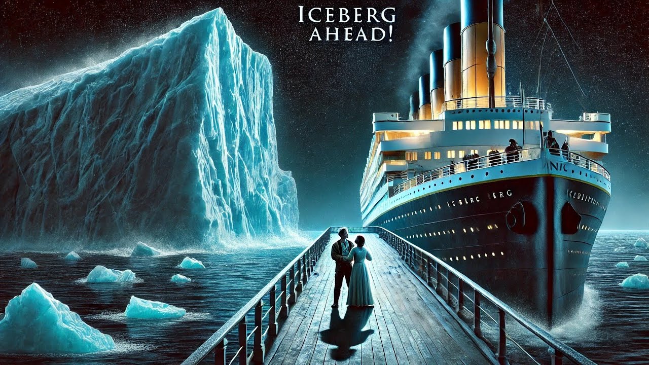 Titanic The Iceberg Collision Dramatic Scene From The Titanic Movie