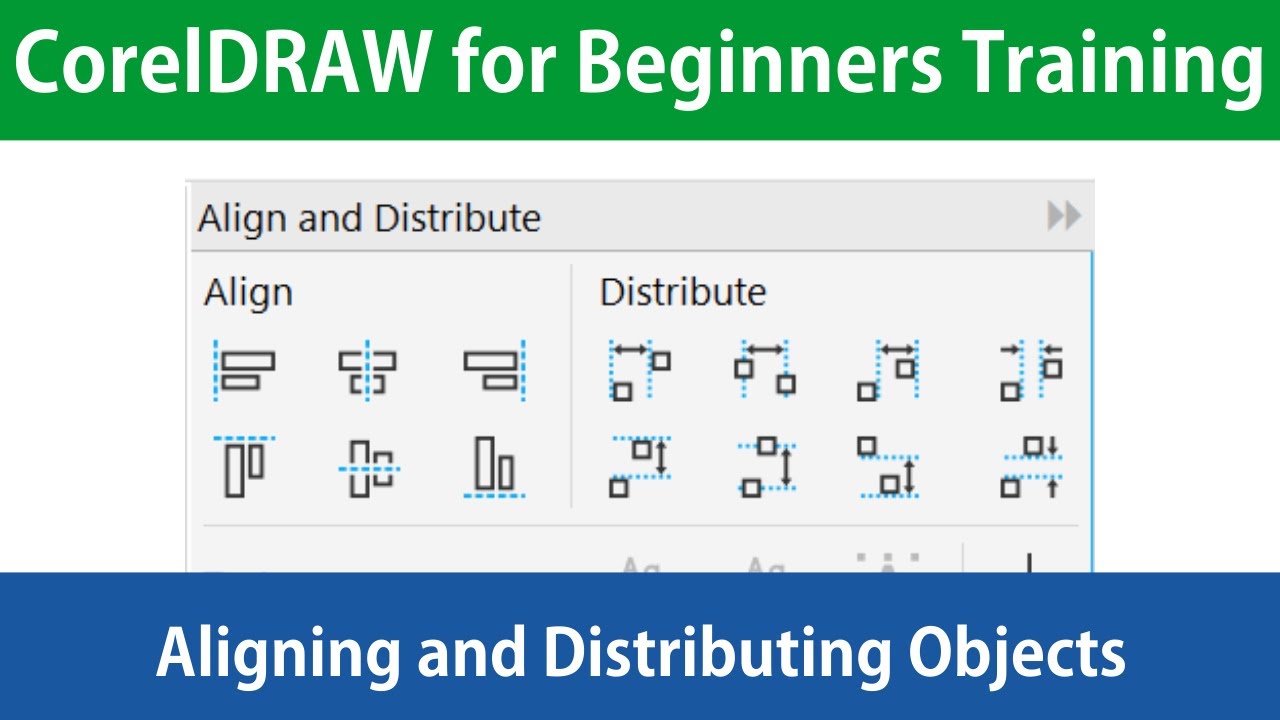 Coreldraw For Beginners Aligning And Distributing Objects Tutorial