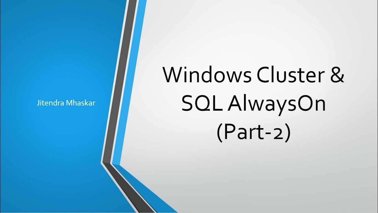 Sql Alwayson Part 2 Youtube