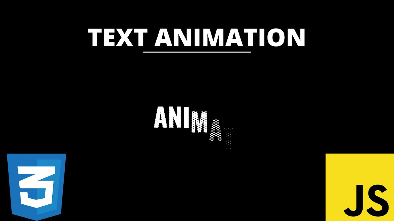 Vanilla Javascript Text Animation Tutorial Youtube