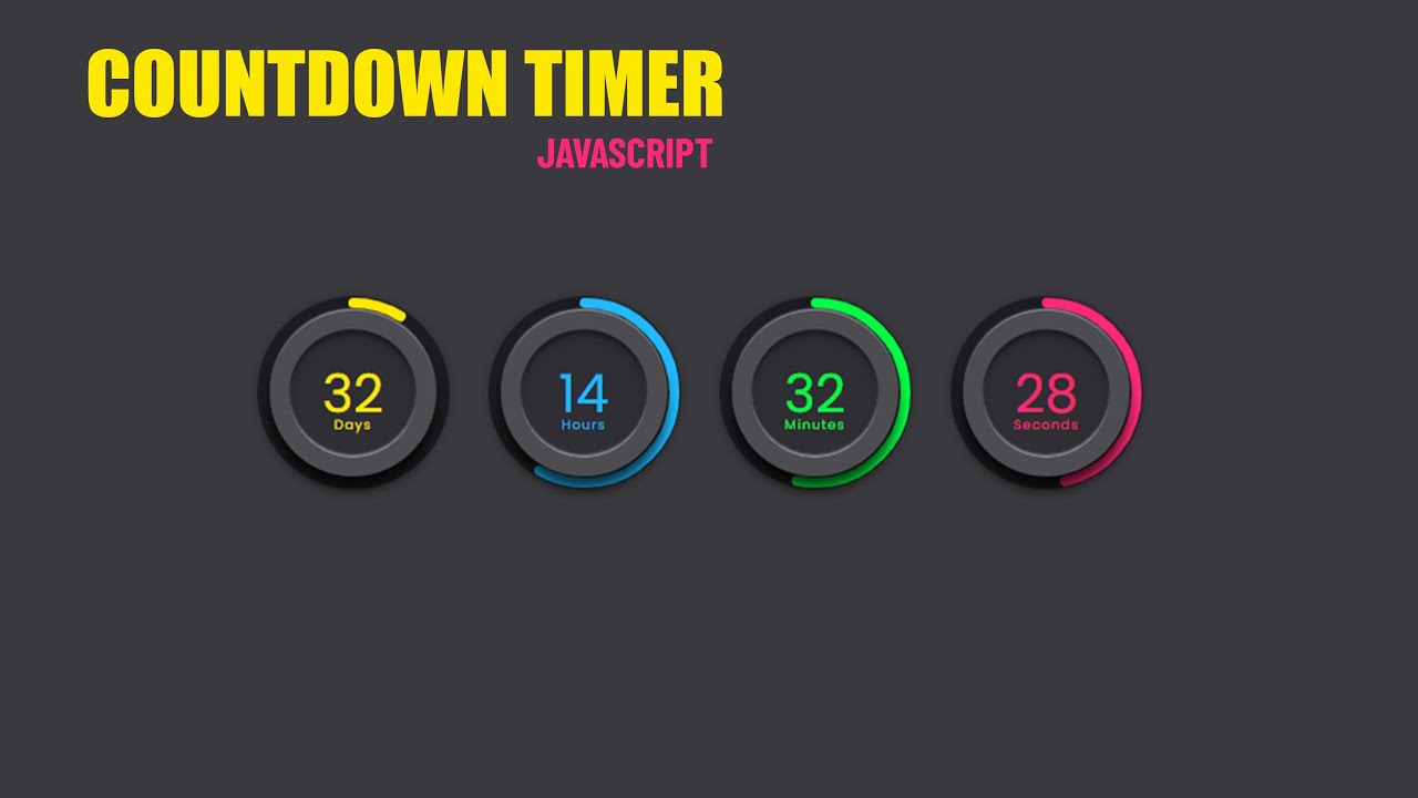 How To Create Countdown Timer Using Html Css Javascript Youtube