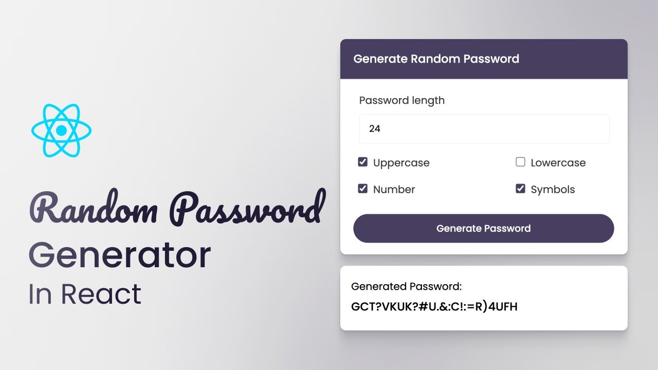 How To Generate Random Password In React Js Youtube