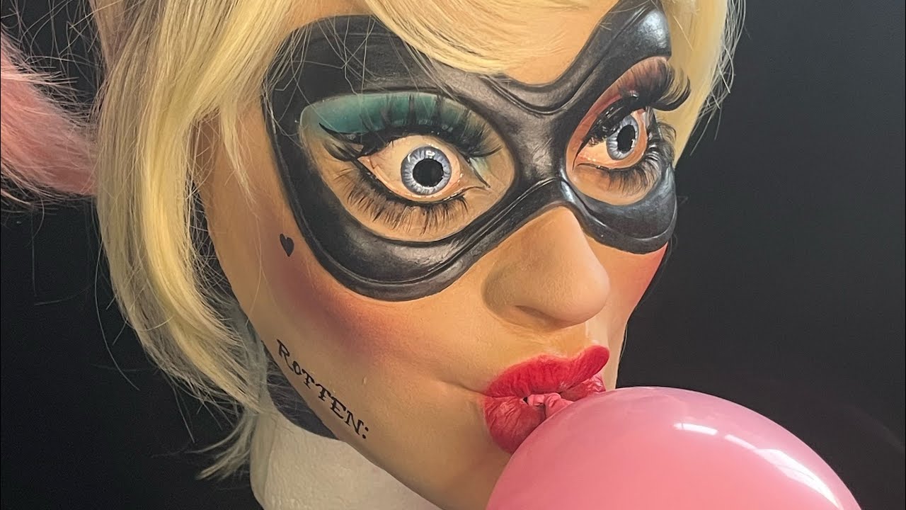 Smartyink Makes A Harley Quinn Latex Mask Youtube