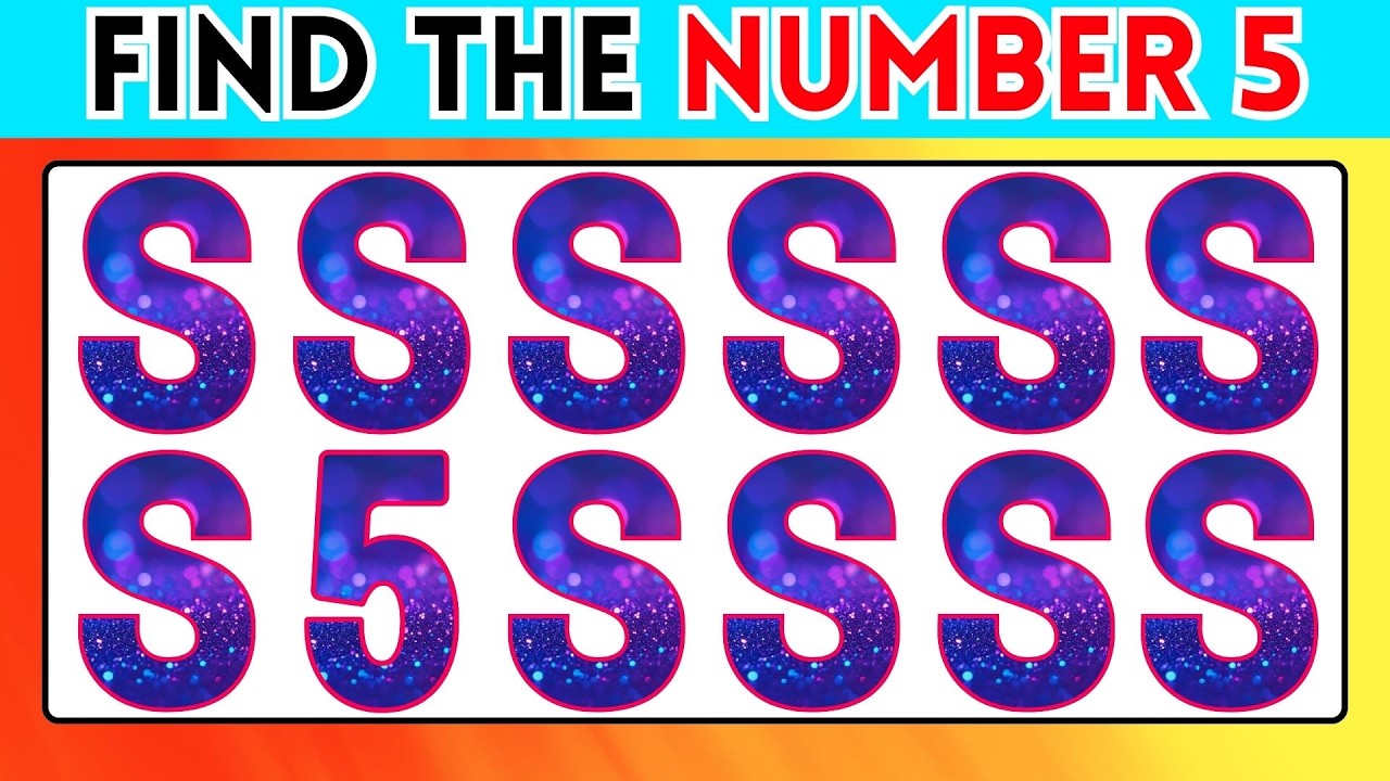 Spot The Odd One Out Numbers Letters Challenge Youtube