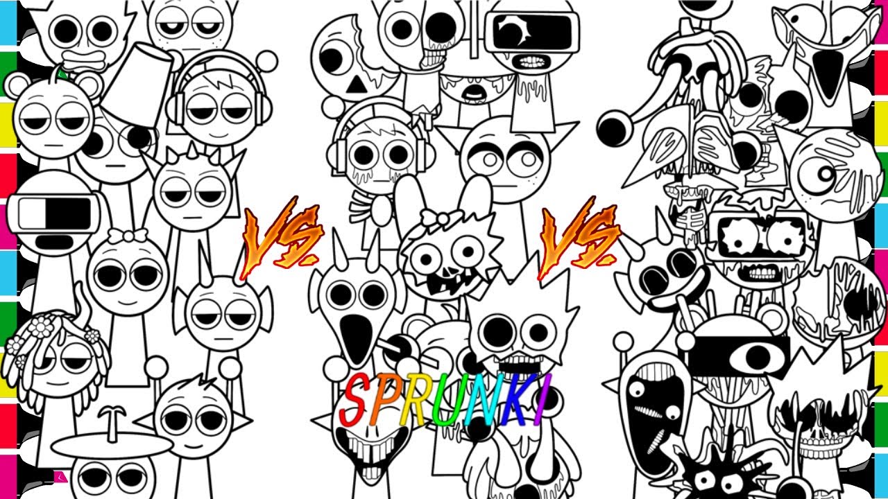 Sprunki New Coloring Pages How To Color All Incredibox Sprunki Phase ...
