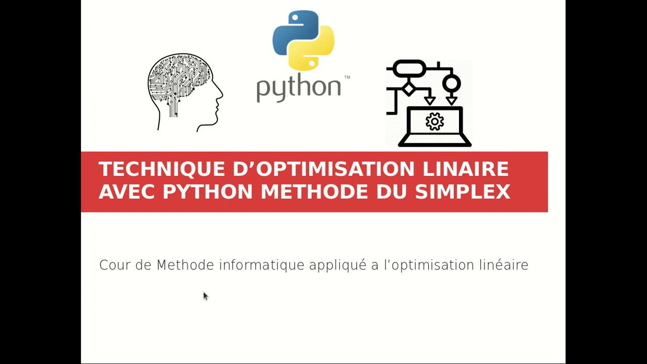 Technique D Optimisation Linéaire Resolution De Probème Avec Python