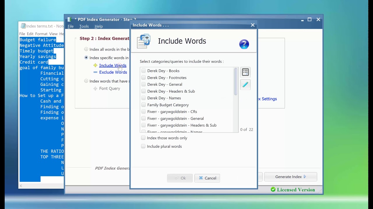 Pdf Index Generator Software How To Index A Book Using A List Of Terms