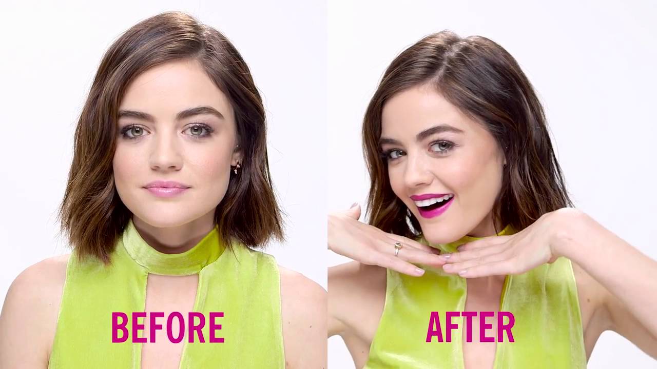 How Lucy Hale Creates A Custom Lip Color Cosmopolitan Youtube