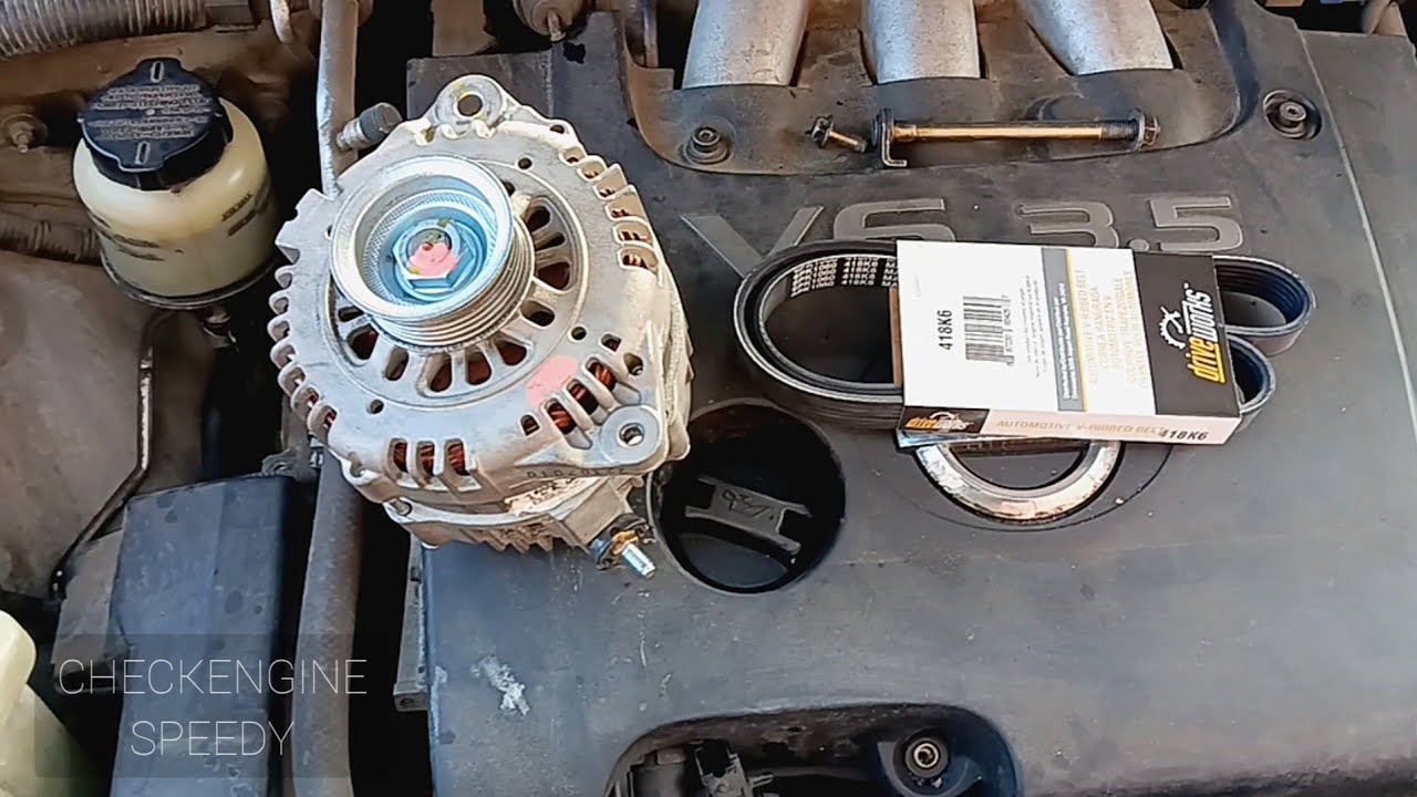 Cómo Cambiar El Alternador Y Banda De Nissan Murano 2003 2007 Youtube