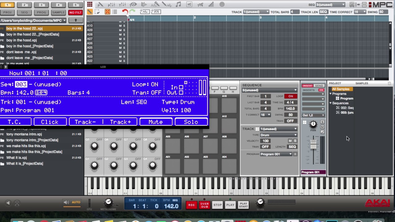 Akai Mpc Renaissance Sequencer Set Up Youtube