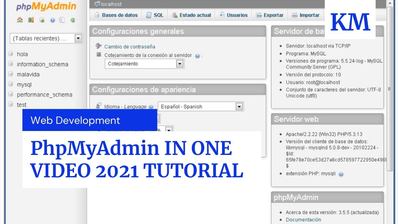 Phpmyadmin Tutorial For Beginners Youtube