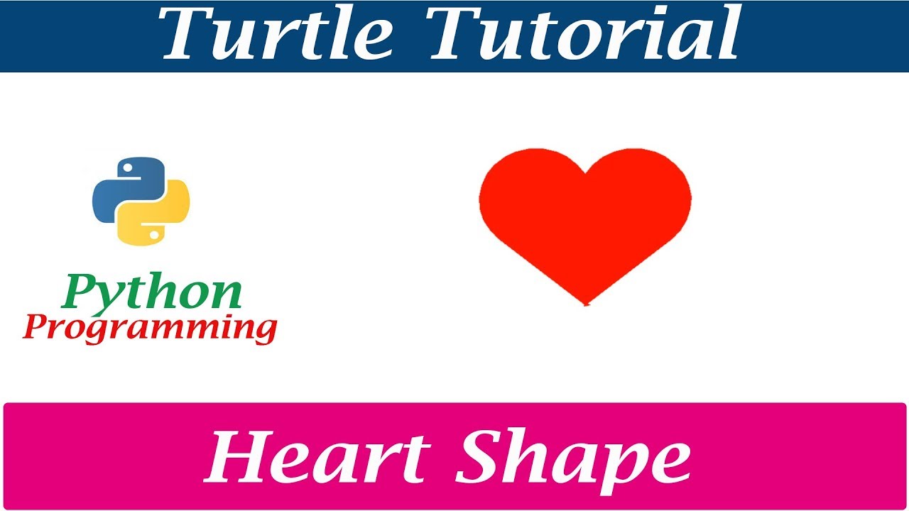Python Turtle Graphics Pattern 4 Drawing Heart Shape Youtube