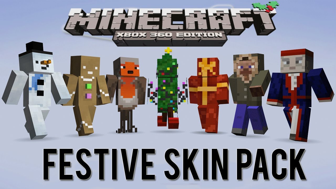 Minecraft Festive Skin Pack Overview Xbox 360 Youtube