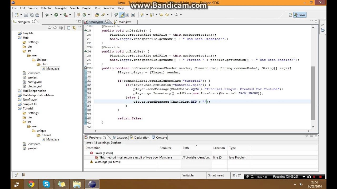 Episode 3 Creating A Bukkit Plugin Finishing Our Plugin Yml Youtube