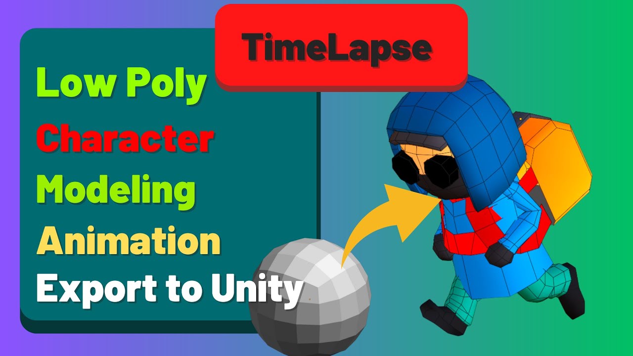 Low Poly Character Modeling Animation Blender Time Lapse Youtube